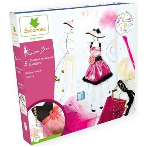 Kit créatif SYCOMORE planches de stylisme couture Rose Multicolore Enfant
