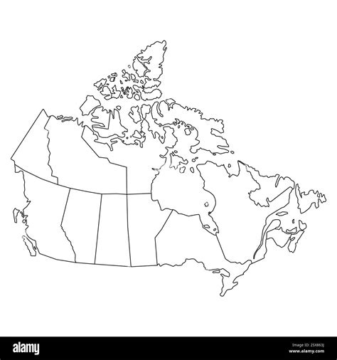 Canada Map Symbol Shape Travel Web Flat Concept Icon Vector