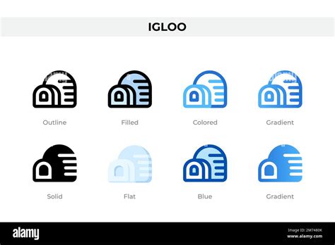 Igloo Icons In Different Style Igloo Icons Set Holiday Symbol Different Style Icons Set