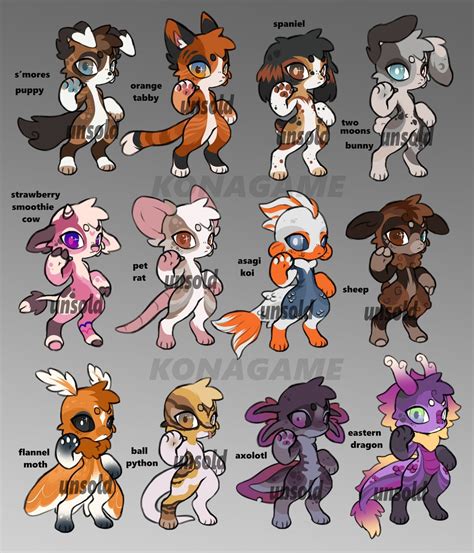 Multispecies Adopt Batch Furry Adoptable Fursona Adopts Etsy Uk