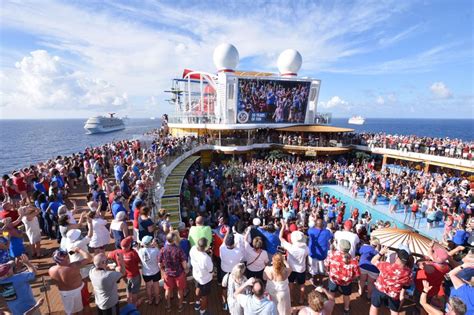 Seven Carnival Ships Meet Up At Sea To Celebrate Carnival Cruise Lines