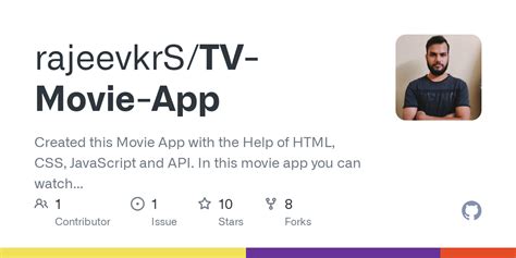 GitHub RajeevkrS TV Movie App Created This Movie App With The Help Of HTML CSS JavaScript