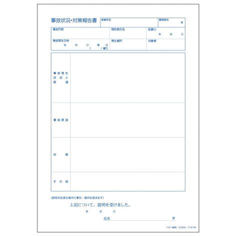 事故状況・対策報告書 介護・福祉の総合マーケット キャプス
