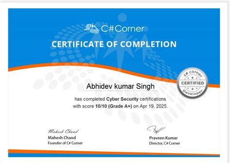 Cybersecurity Learningneverstops Certificateofachievement Cscorner