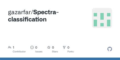 Github Gazarfarspectra Classification