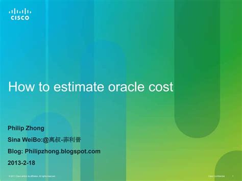 How To Estimate Oracle Cost Ppt