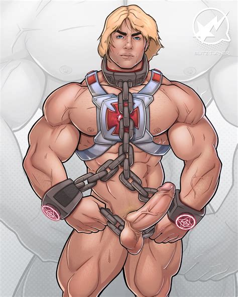 Rule 34 1boy Blitzturner Bondage Boner Bound Chains Erect Penis