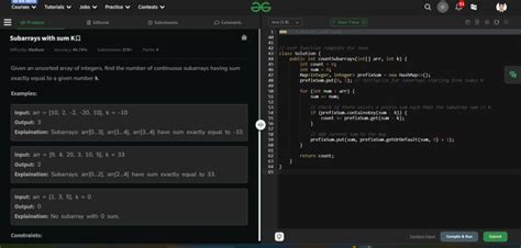 Rushikesh Wakde On Linkedin Dsa Subarraysum Optimization 100daysofcode