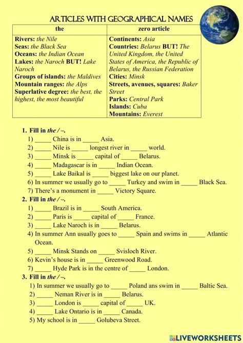 Articles For Class 4 Articles Worksheet English Articles English