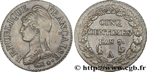 Cinq centimes Dupré grand module 1799 Paris F 115 46 fmd 152672 Modernes