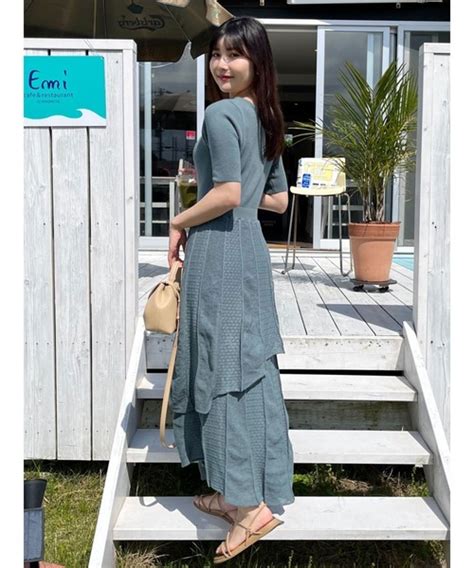 Duras（デュラス）の「透かし編みティアードニットワンピース（ワンピース）」 Wear