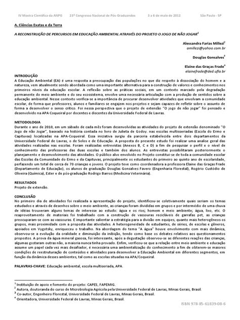 Pdf Anais Da Iv Mostra Cient Fica Da Associa O Nacional De P S Graduandos Dokumen Tips