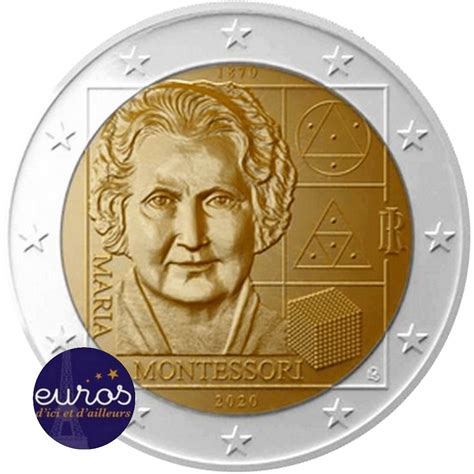 2 euros commémorative ITALIE 2020 Maria Montessori UNC
