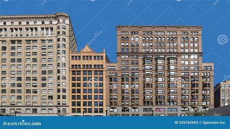 Fachadas Chicago De Edificios Antiguos En Bucle Imagen De Archivo Imagen De Oficina Decrédulo