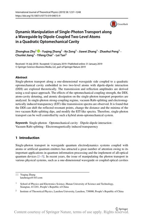 Dynamic Manipulation Of Single Photon Transport Along A Waveguide By