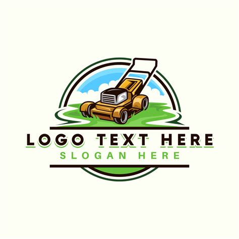 Lawn Mower Grass Cutting Logo Brandcrowd Logo Maker