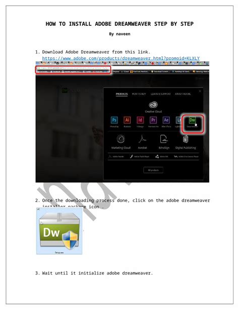 DOCX How To Install Adobe Dreamweaver Step By Step With Pictures DOKUMEN TIPS