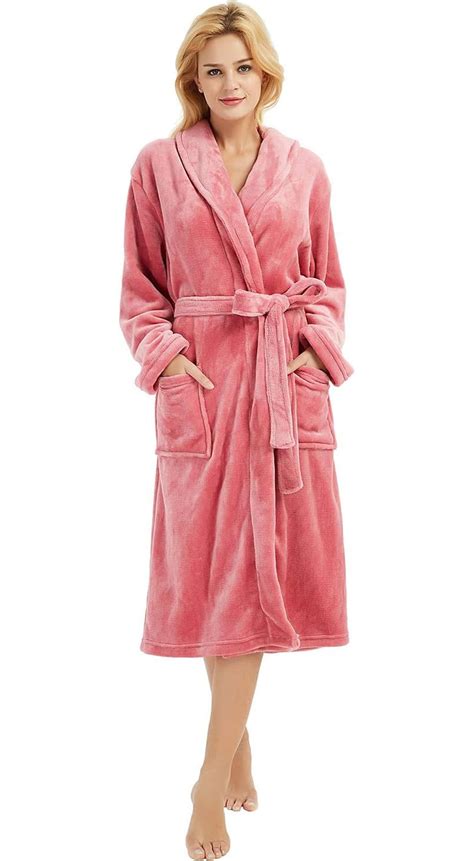 Heartnice Womens Fleece Robes Plush Long Bathrobe Soft Warm Robes