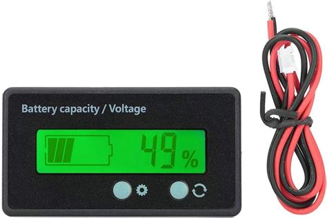 LCD Digital Battery Capacity Monitor Waterproof V Amazon Co Uk Electronics
