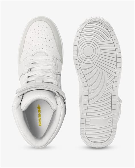 Buy Mens White And Grey Color Block High Top Sneakers Online In India At