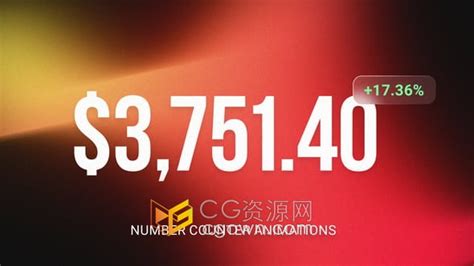 数字计数器动画动态数据效果视频 Pr模板 Cg资源网