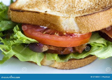 Bacon Lettuce And Tomato Sandwich Stock Image Image 5718051