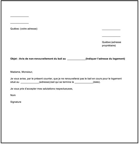 Exemple De Lettre De Non Renouvellement De Contrat De Vrogue Co