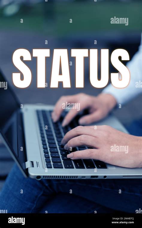Hand Writing Sign Status Business Approach Situation At A Particular
