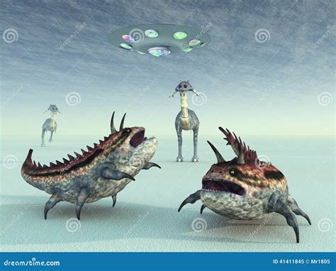 Extraterrestrial Life Stock Illustration Image 41411845