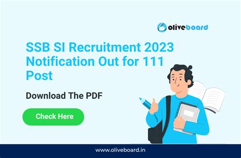Ssb Si Recruitment 2023 Notification Out For 111 Post