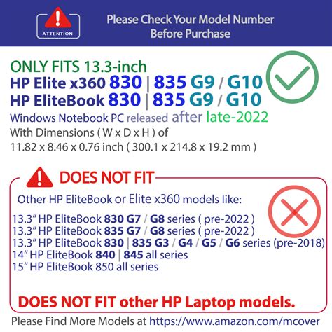 Mcover® Hard Shell Case For 2022~2024 Hp Elitebook Elite X360 830