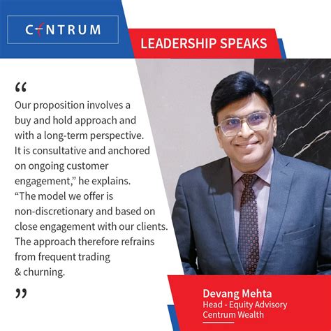 Centrum India On Linkedin Devang Mehta Head Equity Advisory Of Our