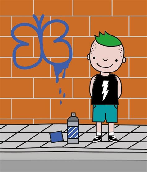 낙서 벡터 일러스트 레이 션 프리미엄 벡터