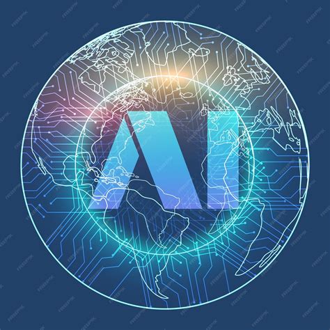 Premium Vector Ai World Map Global Network