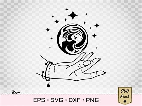 Witch Hands And Crystal Ball SVG By SVGPouch TheHungryJPEG