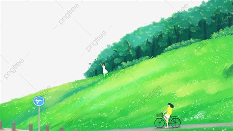Lixia Verano Verano Paisaje De Ciclismo Png Lixia Verano Día De