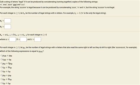 GET ANSWER Call A String Of Letters Legal If It Can Be Produced By