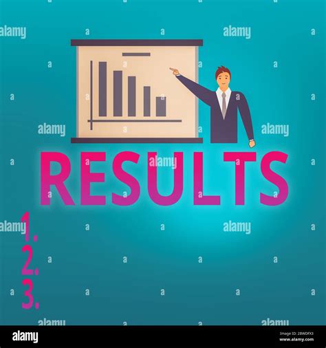 conceptual hand writing showing results concept meaning final