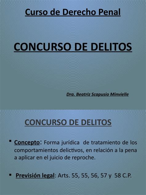 Concurso De Delitos Pdf Derecho Penal Violación