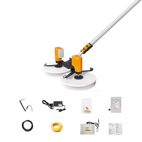 Kit Limpeza Solar 15m Escova Giratória Para Limpeza De Placa Solar