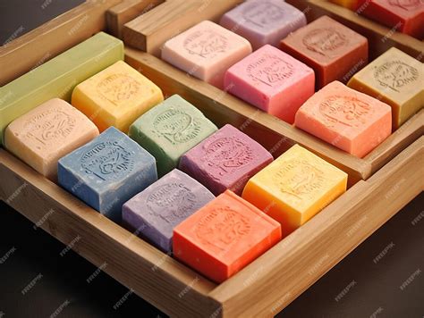 Natural Handmade Soaps Of Different Shapes And Colors Premium Ai