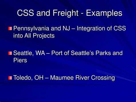Ppt Context Sensitive Solutions For Freight Powerpoint Presentation