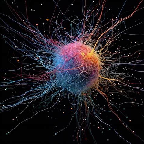 Premium Photo Neural Network Or A Brain Central Mass With Various