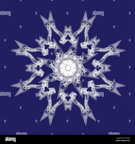 Blue Stylized Snowflake Vector Illustration Element For Design Stock