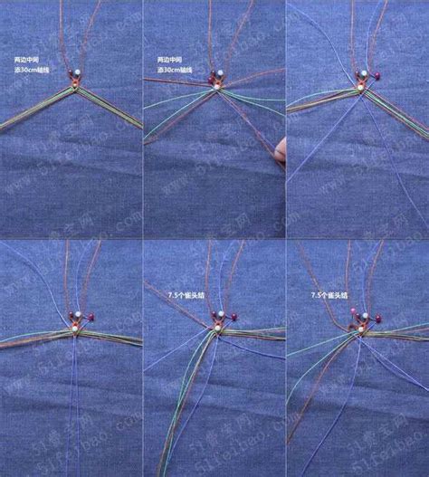 手工编绳图解DIY花颜扣头小挂件 手工小制作 51费宝网