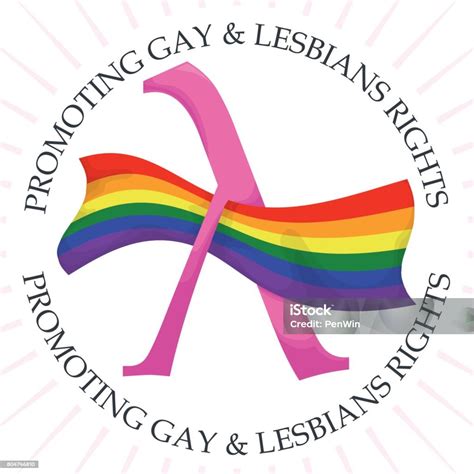 Surat Yunani Lambda Dan Bendera Pelangi Untuk Acara Kebanggaan Gay
