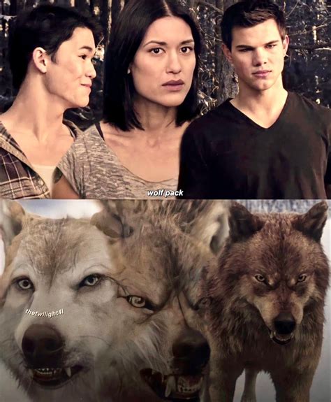 Two People Are Standing Next To Each Other With Wolf Heads On Their