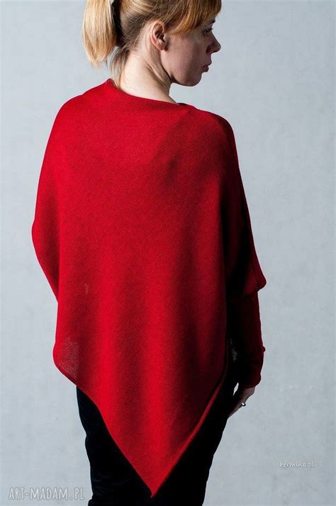 Hand Made Swetry Sweter Ponczo Arthermina