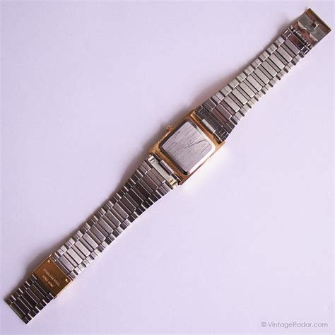 Vintage Rectangular Gruen Watch Gold Tone Steel Watch For Ladies