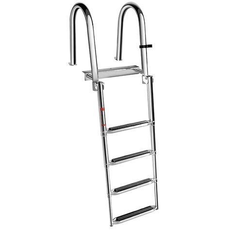 Marinebaby Steps Pontoon Boat Ladder Stainless Steel Folding
